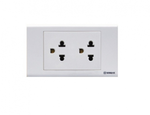 Ổ cắm điện đôi 3 chấu VANLOCK S18UE2
