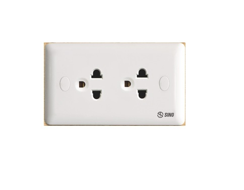 Ổ cắm điện đôi 3 chấu VANLOCK S18CCUE2 + S18CC3X