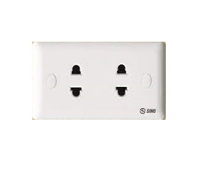 Ổ cắm điện đôi 3 chấu VANLOCK S18CCUE2 + S18CC3X