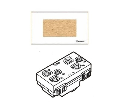 Ổ cắm điện đôi 3 chấu VANLOCK S18UE2