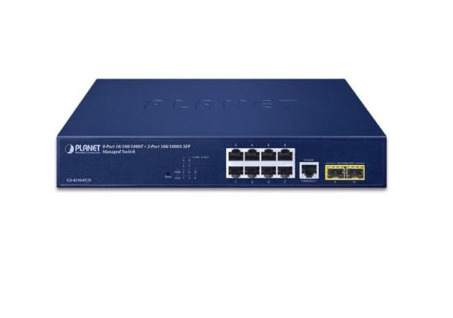 PLANET GS-4210-8T2S Switch 8 port 10/100/1000Mbps + 2 port SFP