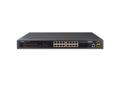 PLANET GSW-1820HP Switch PoE 16 port 10/100/1000 + 2 port SFP